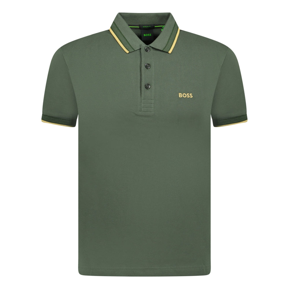 Hugo Boss Gold Logo Polo-Shirt Khaki - Outlet Sale Always Under Retail ...
