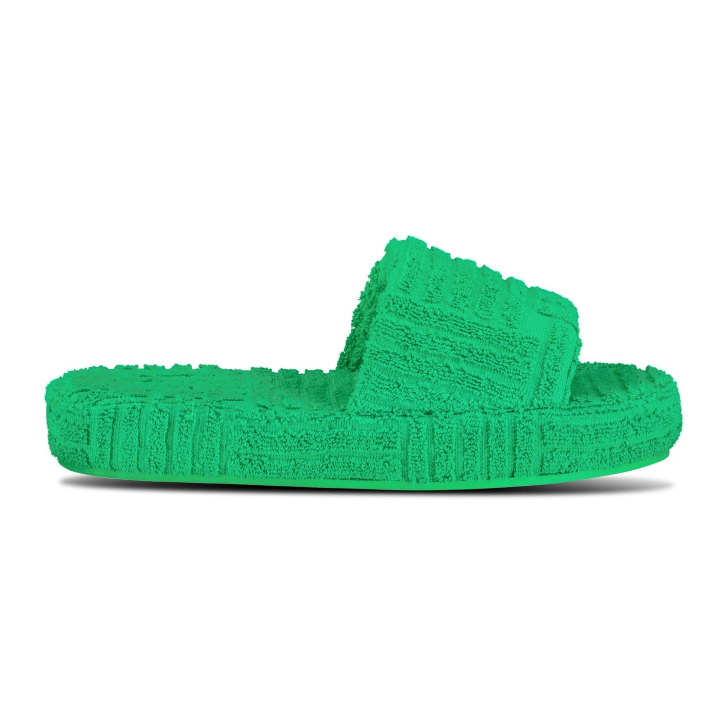 Bottega Veneta Resort Terry Sliders Grass Green - Outlet Sale Always ...