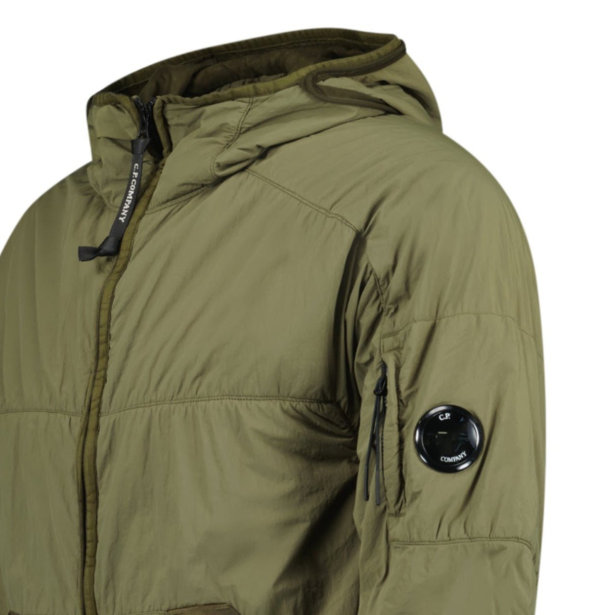 CP Company Polartec Hooded Padded Nylon Jacket Khaki | Boinclo ltd ...