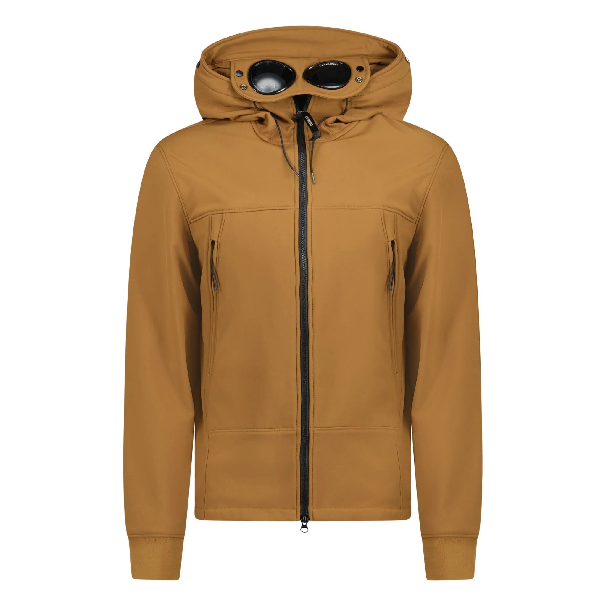 CP Company Softshell Goggle Hood Jacket Brown | Boinclo ltd | Outlet Sale